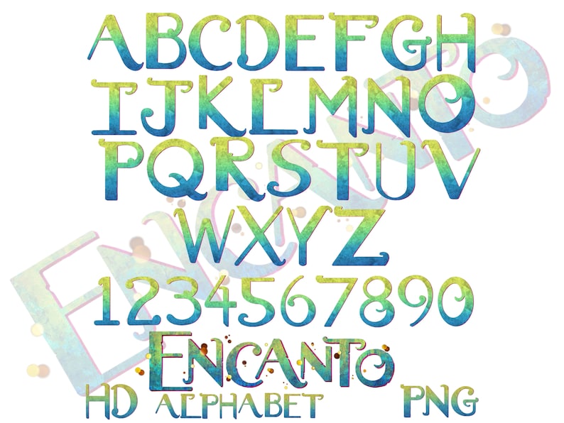 Encanto Alphabet Letters PNG Cliparts Collection, Encanto PNG ...