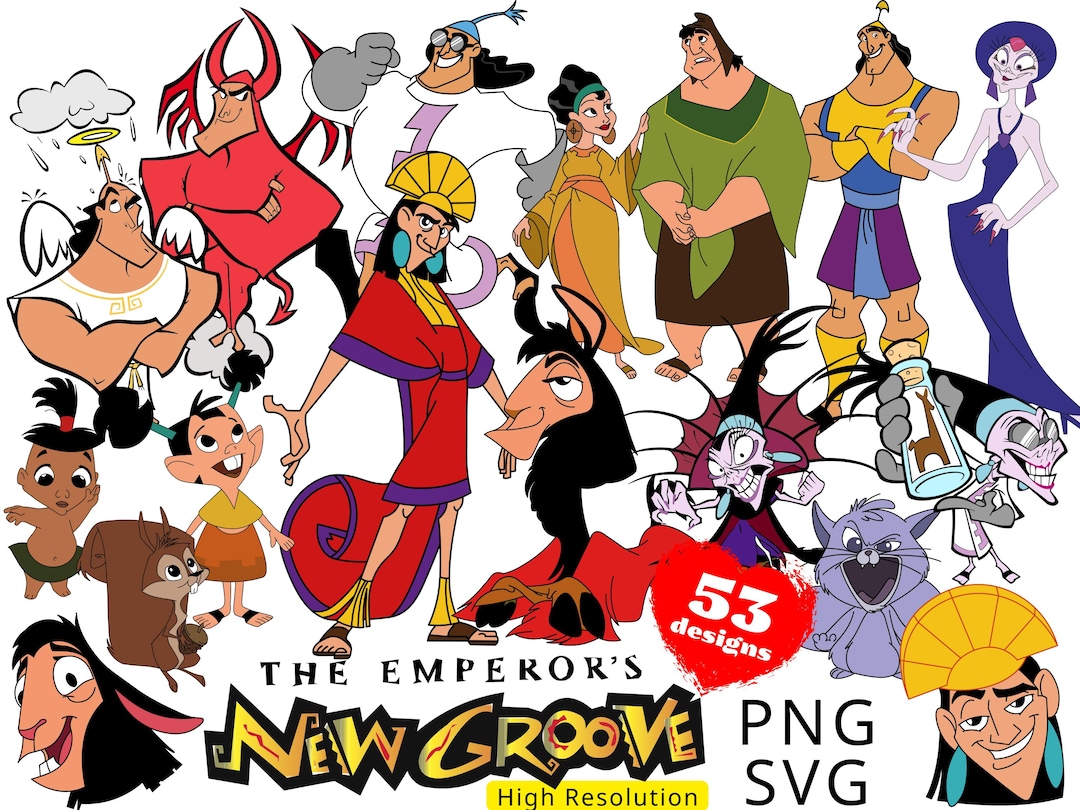 The Emperor's New Groove SVG Cliparts Bundle, the Emperor's New Groove ...