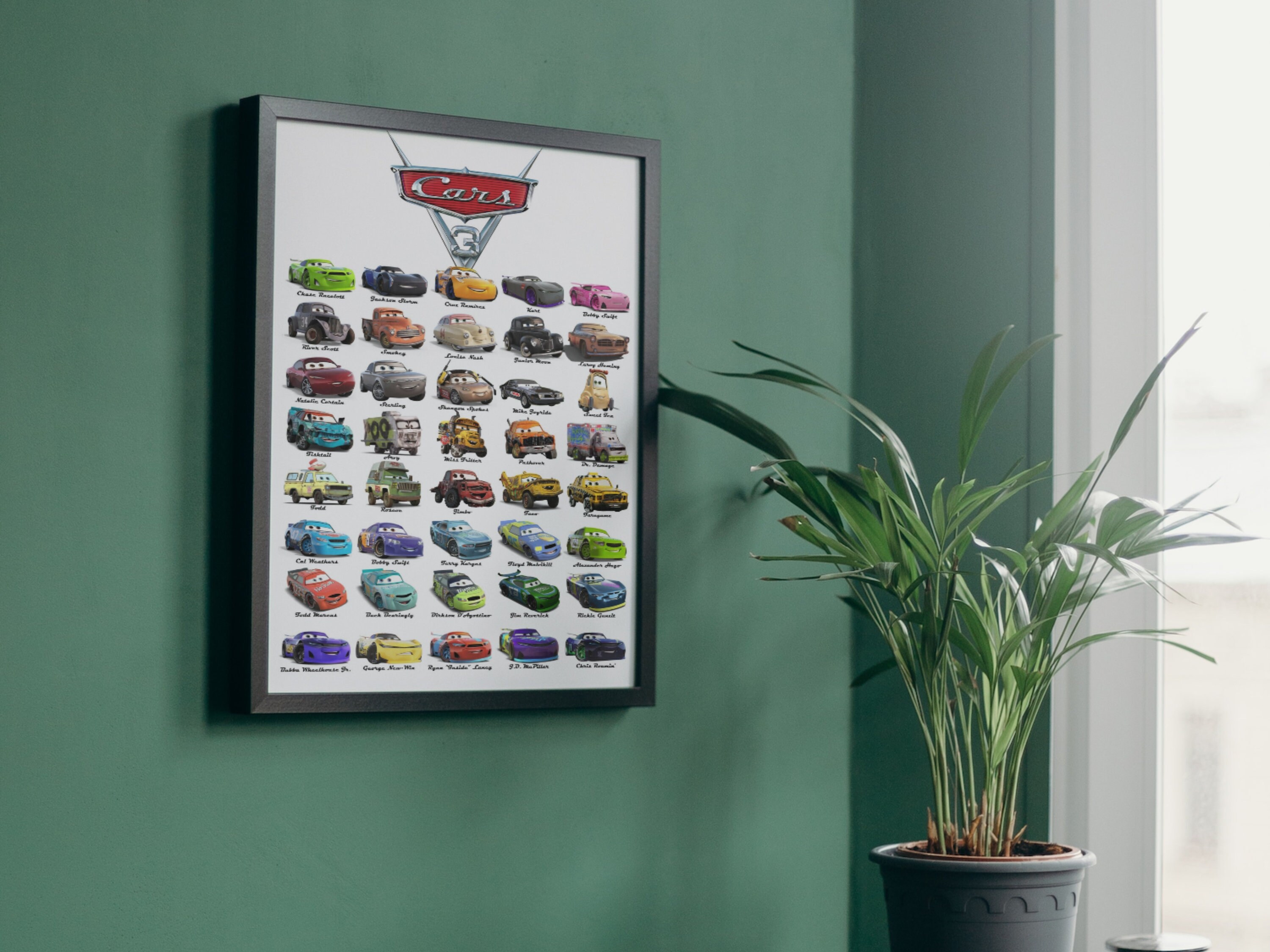 Cars Disney Set of 3 Wall Art Posters Cars JPG Digital - Etsy