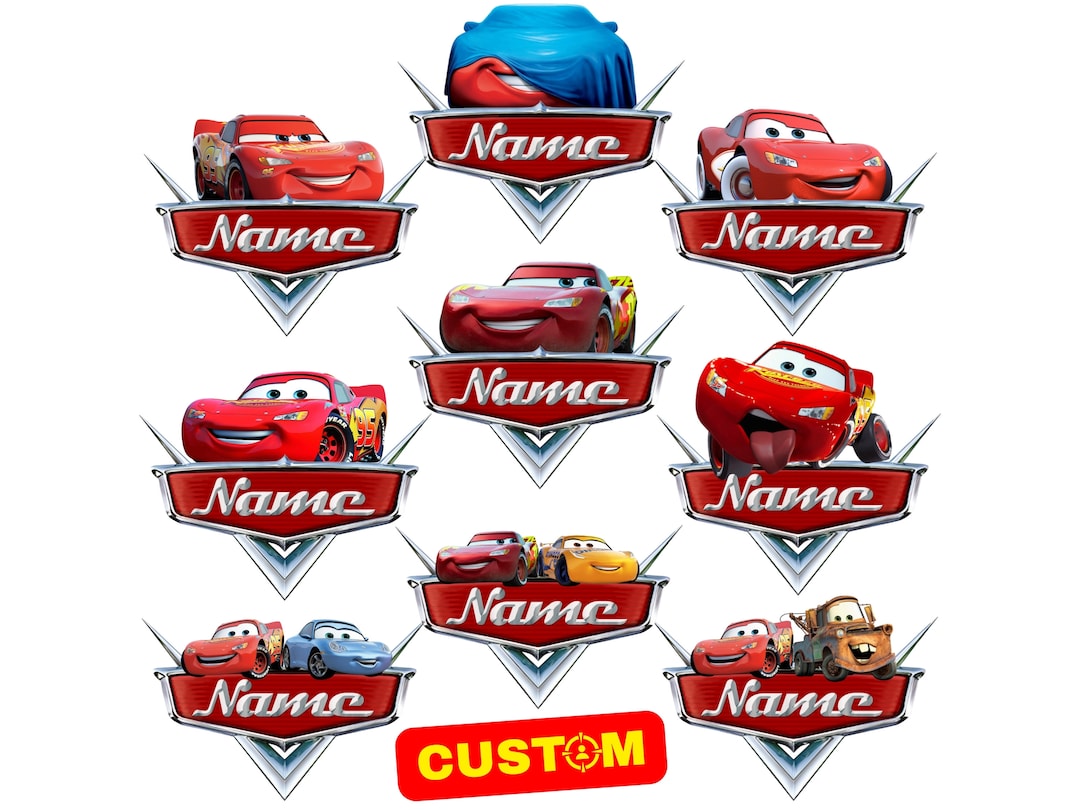 Personalized Cars Custom PNG Cake Topper, Cars Original Birthday ...