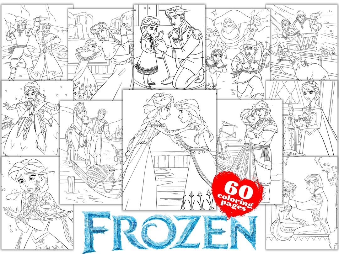 Frozen Coloring Book, Frozen Coloring Pages for Kids Activities, Frozen ...