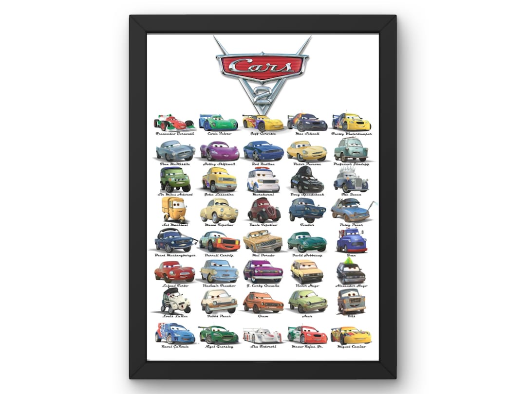 Cars 2 Poster, Cars JPG Digital Download, Cars Wall Art Kids Room ...