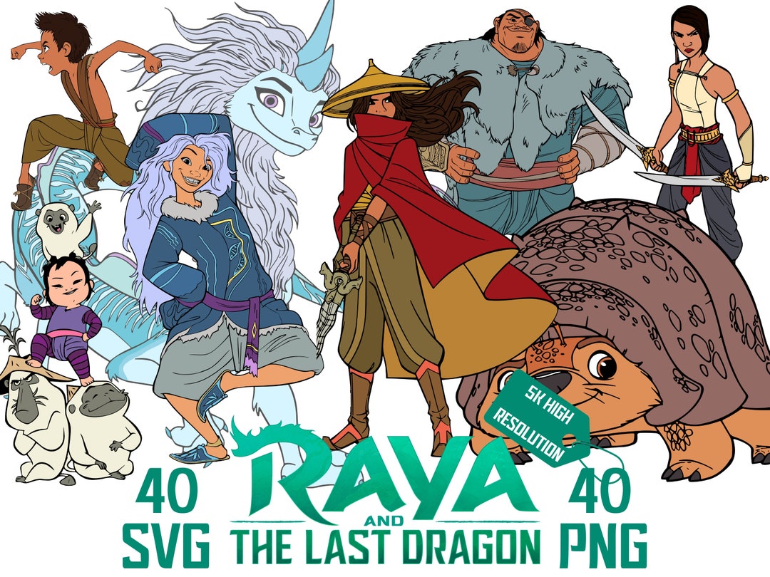 Raya and the Last Dragon SVG/PNG Cliparts Bundle, Raya and the Last ...