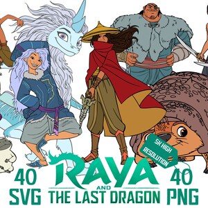 Raya and the Last Dragon SVG/PNG Cliparts Bundle, Raya and the Last ...