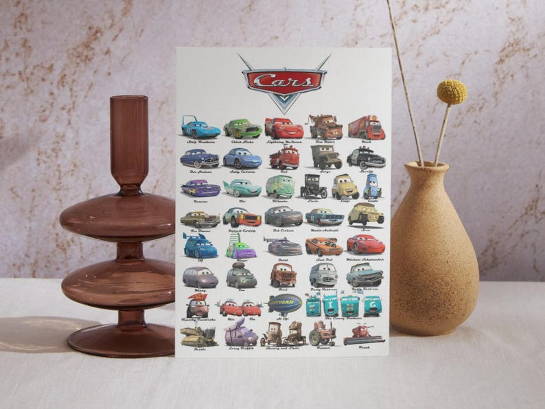 Cars 1 Poster, Cars JPG Digital Download, Cars Wall Art Kids Room ...