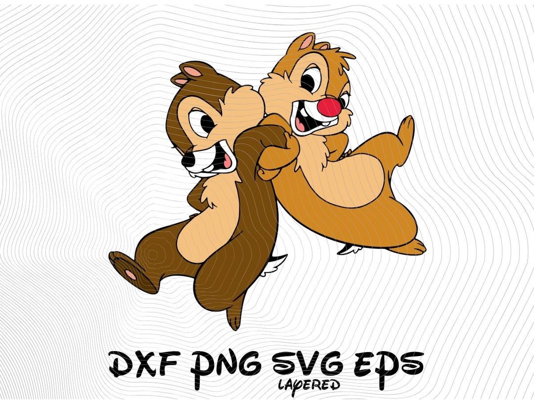 Chip 'n' Dale SVG Layered Png Dxf Eps Sublimation Clipart, Chip and ...