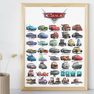 Cars 1 Poster, Cars JPG Digital Download, Cars Wall Art Kids Room ...