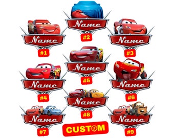 Personalized Cars Custom PNG Logo, Cars Original Birthday Sublimation ...