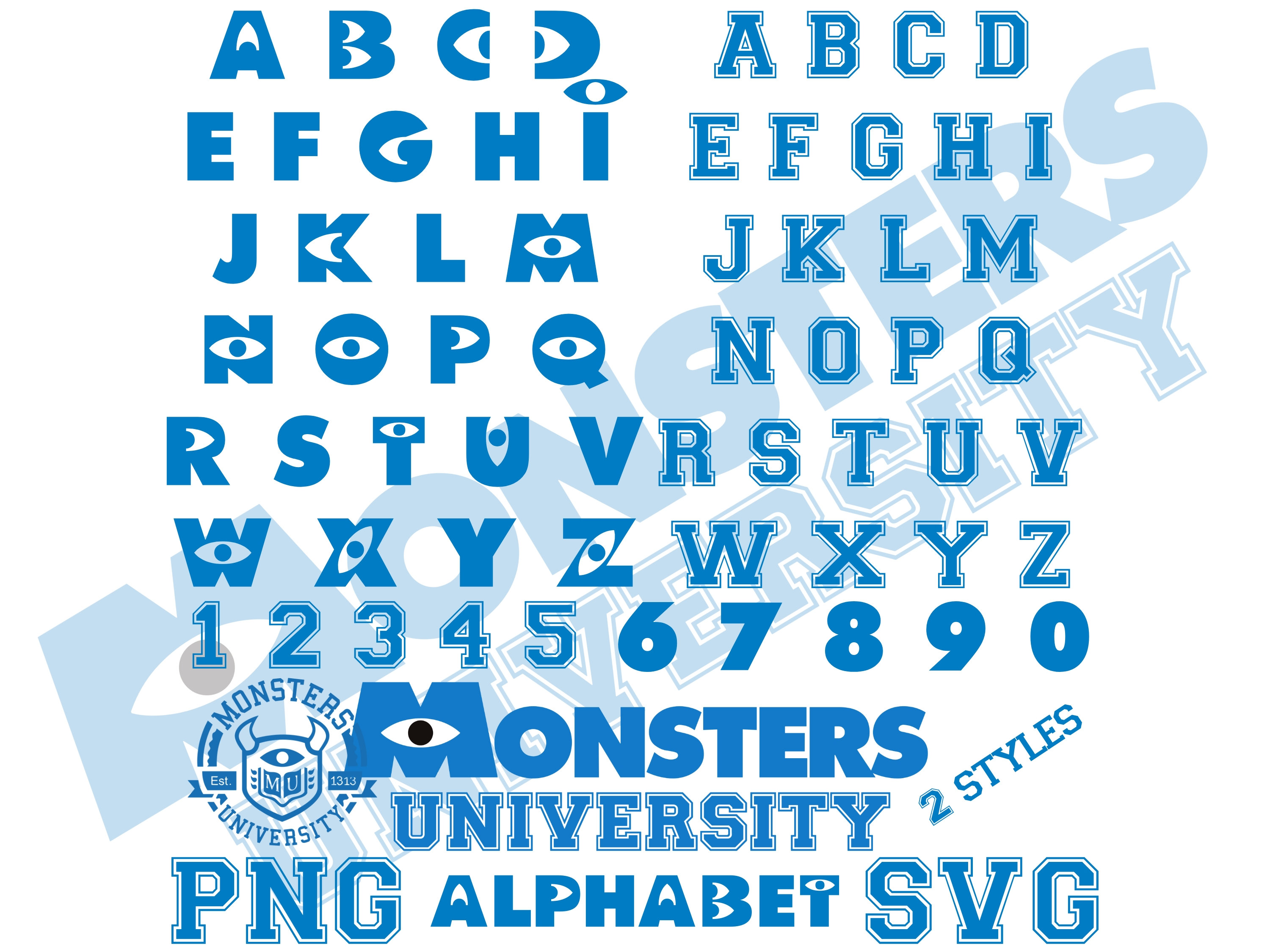 Monsters University, Monsters Incorporation Alphabet Letters Cliparts ...