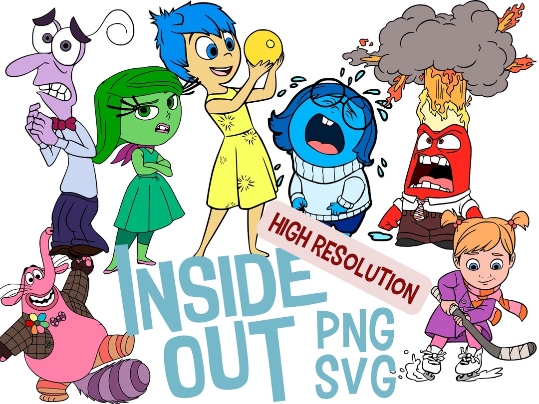 Inside Out SVG Png Cliparts Bundle, Inside Out SVG Cartoon Sublimation ...