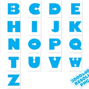 Finding Nemo Alphabet Font Bundle, Finding Nemo Sublimation Bundle ...