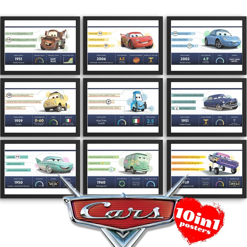 Cars Pixar - Etsy