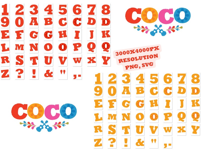 Coco Cliparts Mega Bundle, Coco Sublimation Bundle, Coco Cartoon Movie ...