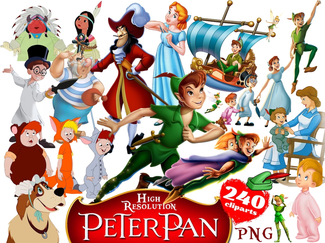 Peter Pan PNG Cliparts Bundle, Peter Pan Sublimation Bundle, Peter Pan ...