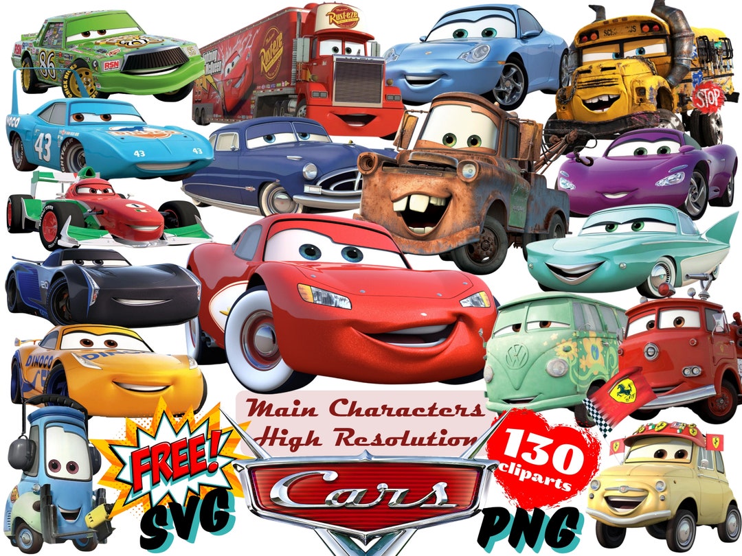 Cars PNG Cliparts Bundle, Cars PNG Cartoon Cliparts, Cars Sublimation ...