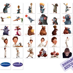 Ratatouille PNG Cliparts Bundle, Ratatouille PNG Cartoon Sublimation ...
