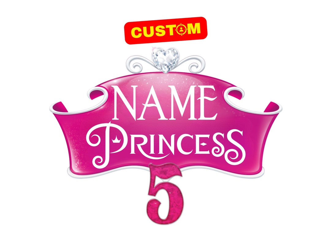 Personalized Princess Custom PNG Clipart, Princess Name Original ...
