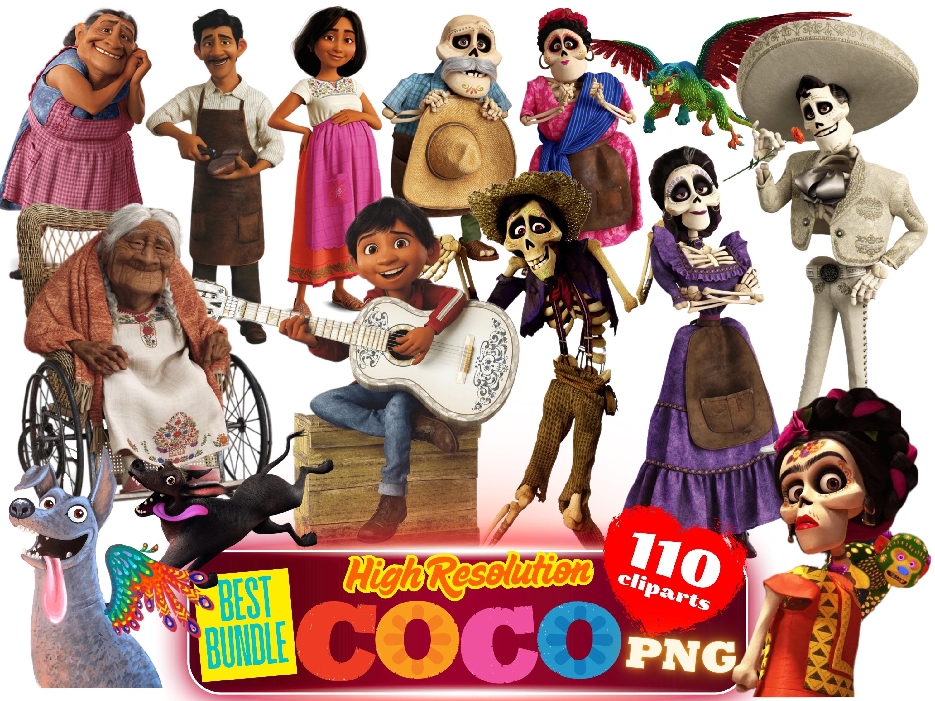 Coco PNG Cliparts Bundle, Coco Sublimation Bundle, Coco Cartoon Movie ...