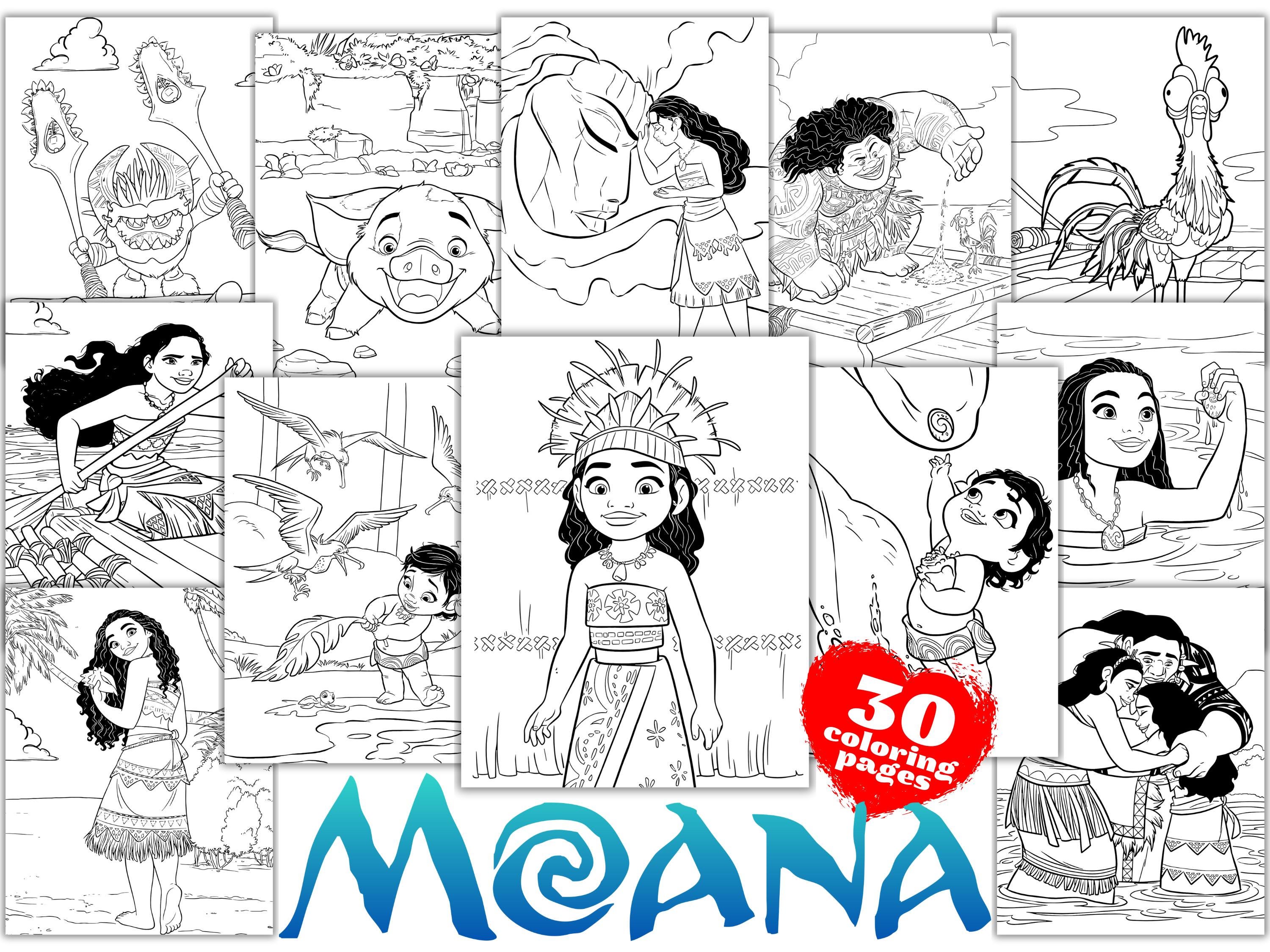 Moana Coloring Book, Moana Coloring Pages for Kids Activities, Moana ...