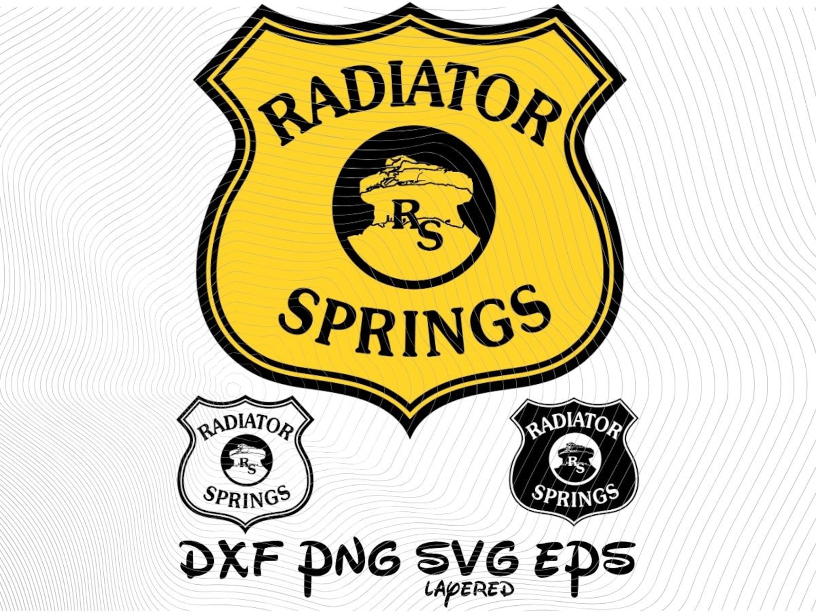 Radiator Springs Logo SVG Png Dxf Eps Cliparts, Car Radiator Springs ...