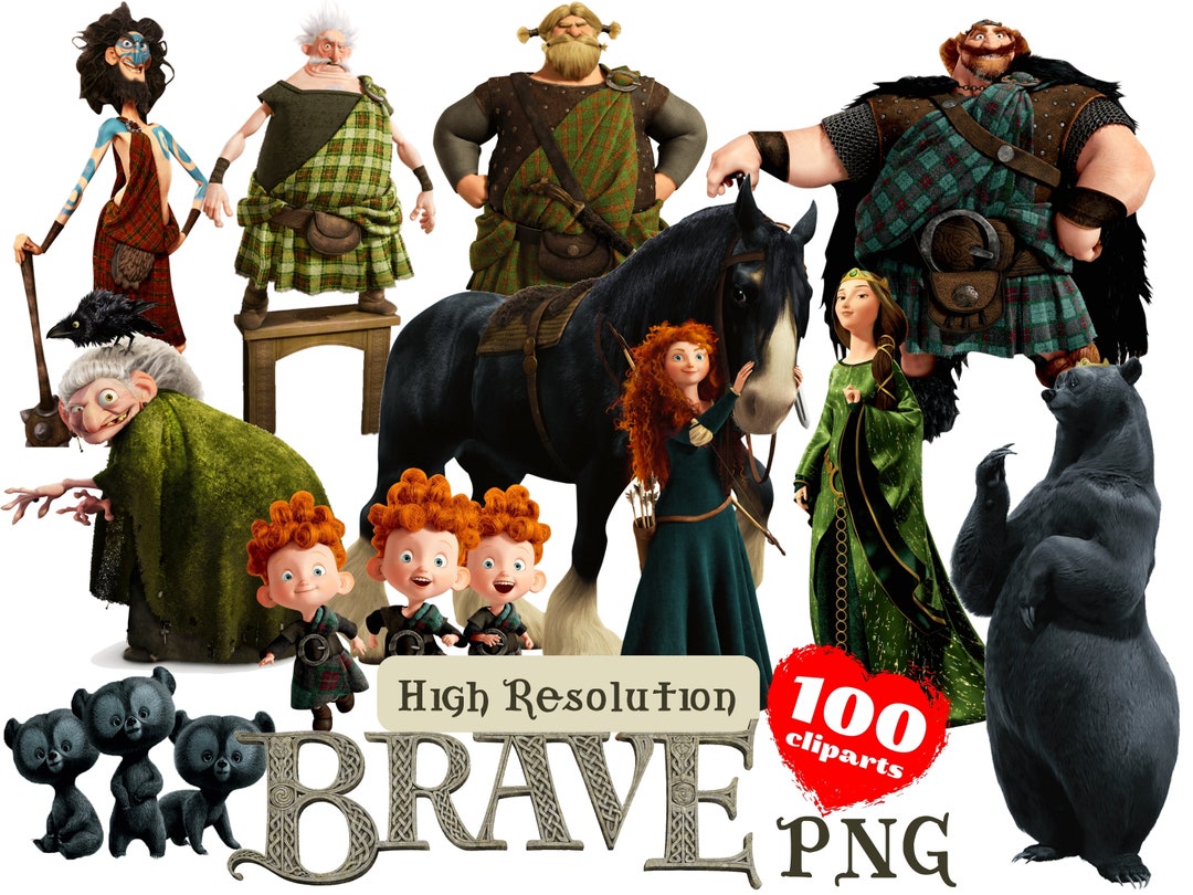 Brave PNG Cliparts Collection, Merida Sublimation Cliaprts Bundle ...