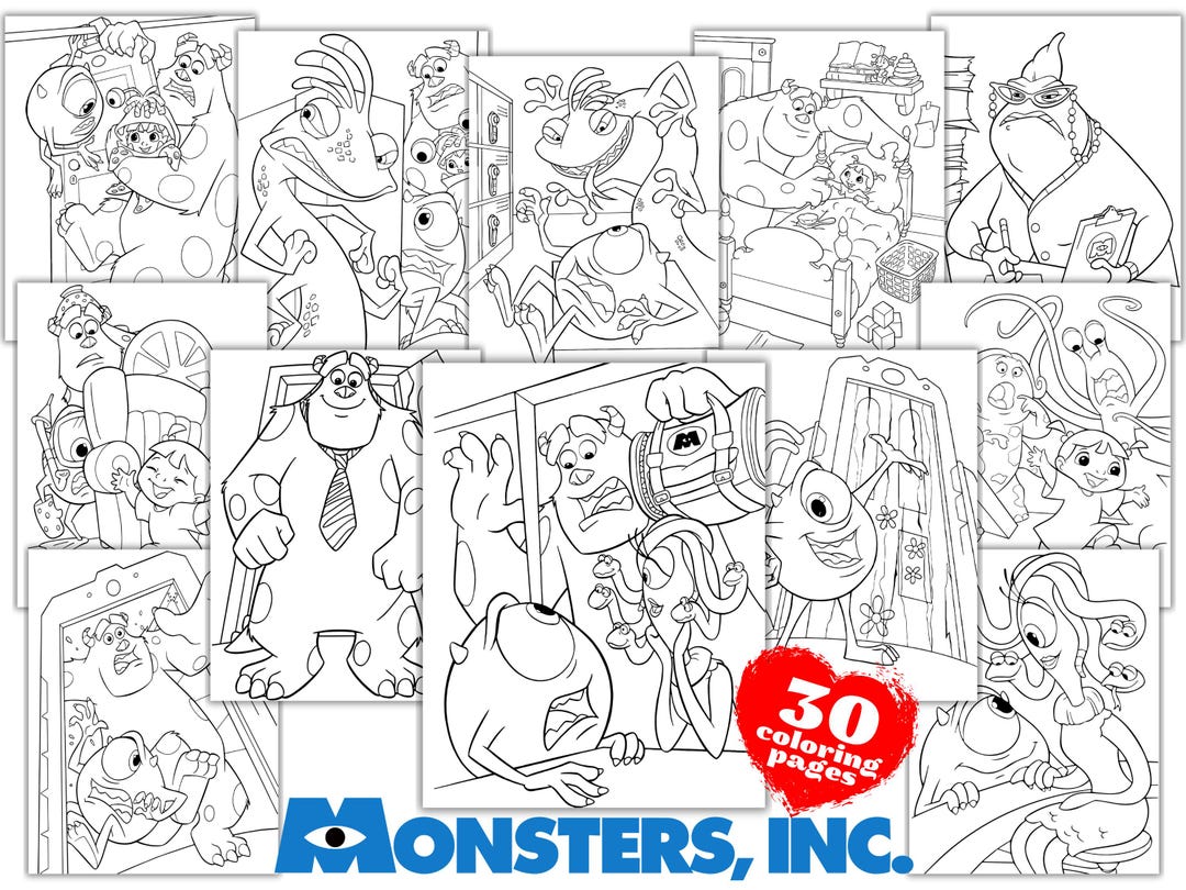 Monsters Inc. Coloring Book, Monsters Incorporated Coloring Pages Kids ...
