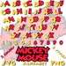 Mickey Mouse Alphabet Font SVG, Mickey Mouse PNG Cartoon Cliparts for ...