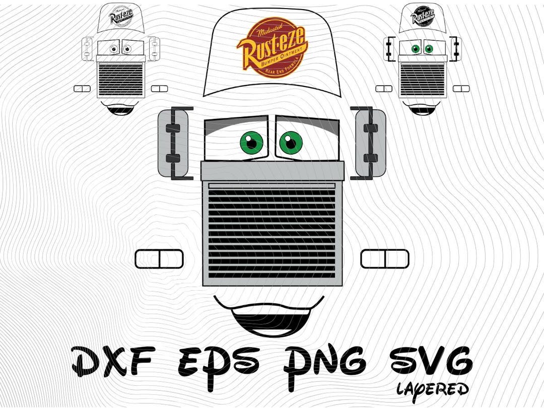 Mack Cars Face SVG Png Dxf Eps Clipart Logo, Cars Mack Truck SVG ...