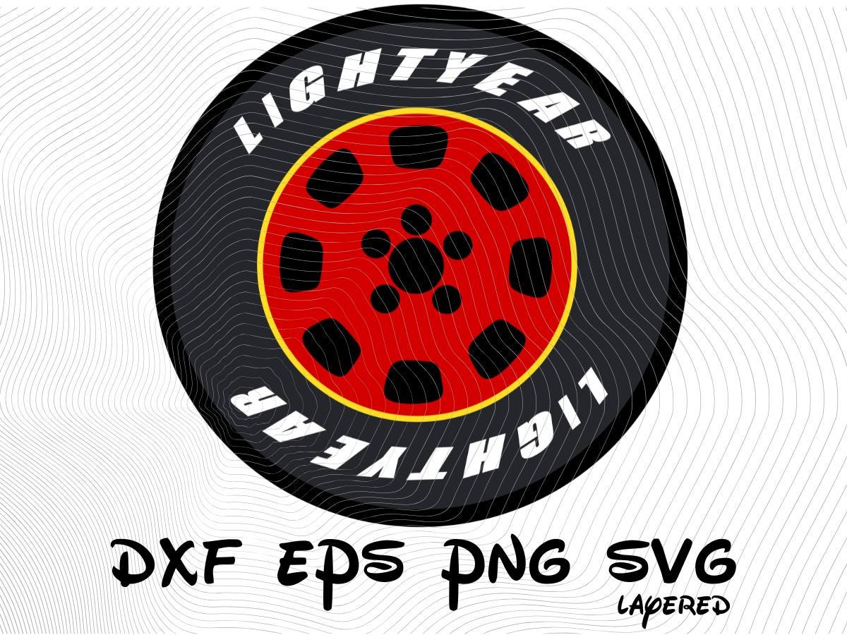 Rueda de Lightyear McQueen con neumático SVG png dxf eps Cliparts ...