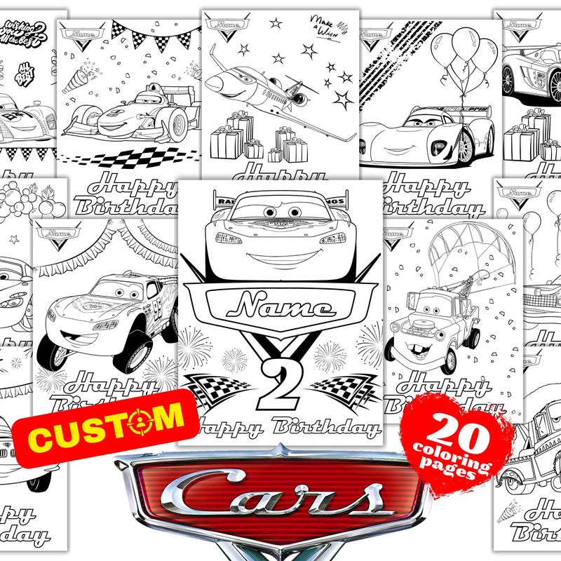 Cars Coloring Boxs - Etsy UK