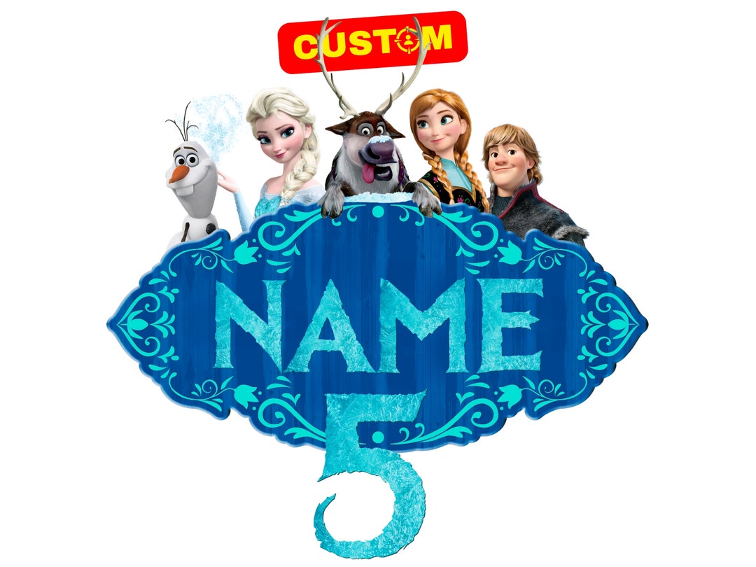 Personalized Frozen Custom PNG Clipart, Elsa Anna Frozen Name Original ...