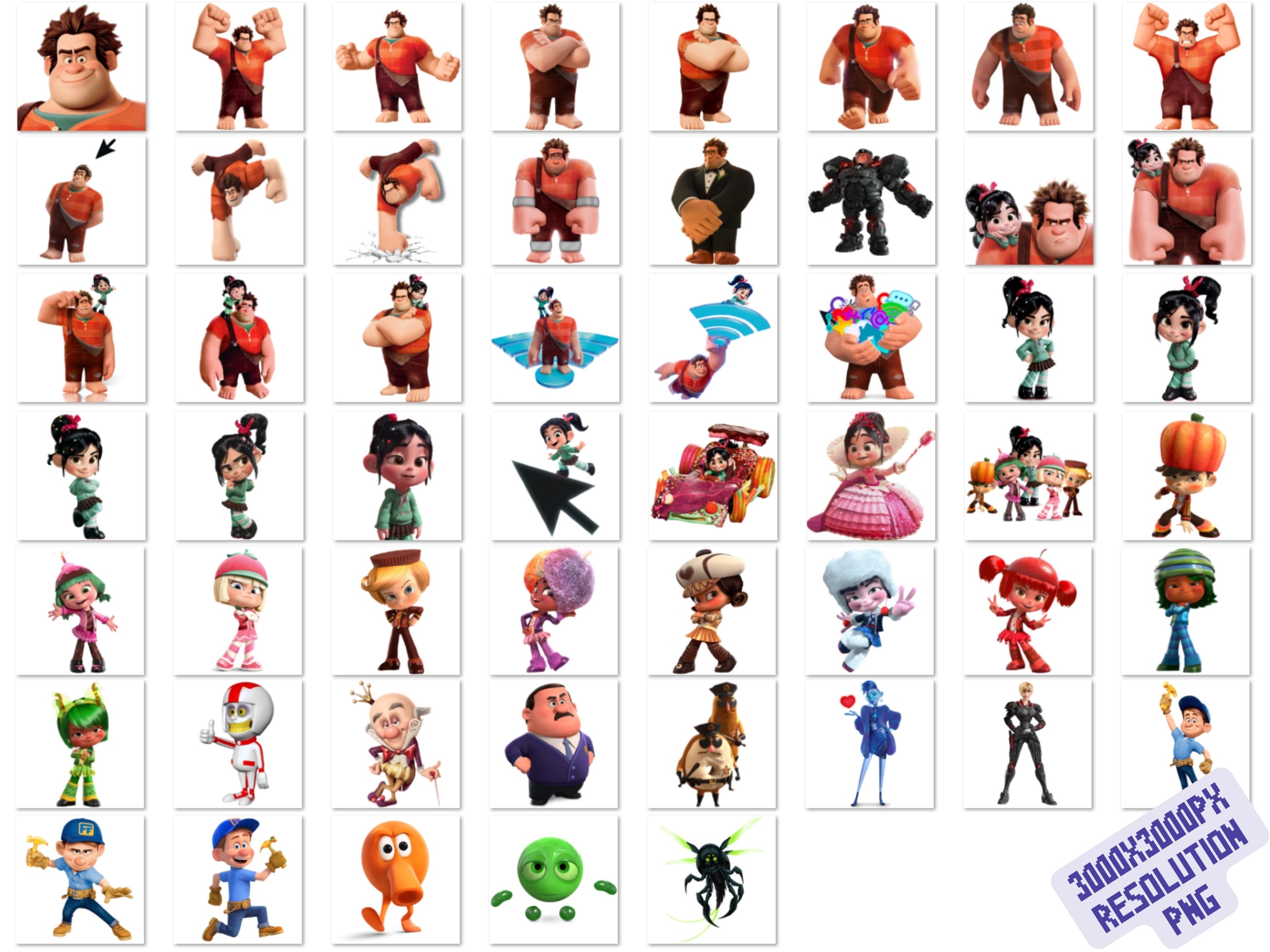 Wreck-it Ralph PNG Cliparts Bundle, Wreck-it Ralph Sublimation Bundle ...