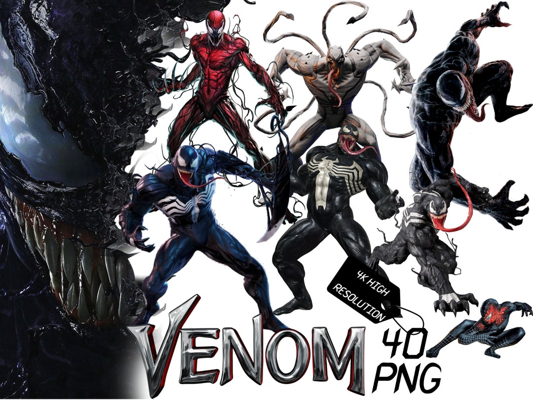 Venom PNG Cliparts Bundle, Venom & Carnage Sublimation Bilder, Venom ...