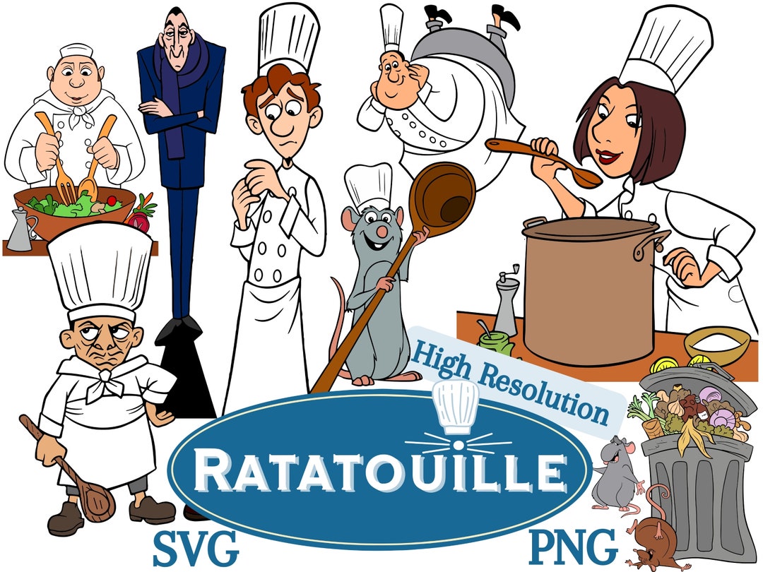 Ratatouille SVG Cliparts Bundle, Ratatouille SVG Cartoon Sublimation ...