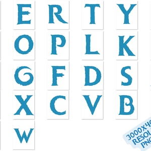 Frozen Alphabet Iced Letters Cliparts Bundle, Frozen PNG Cartoon ...