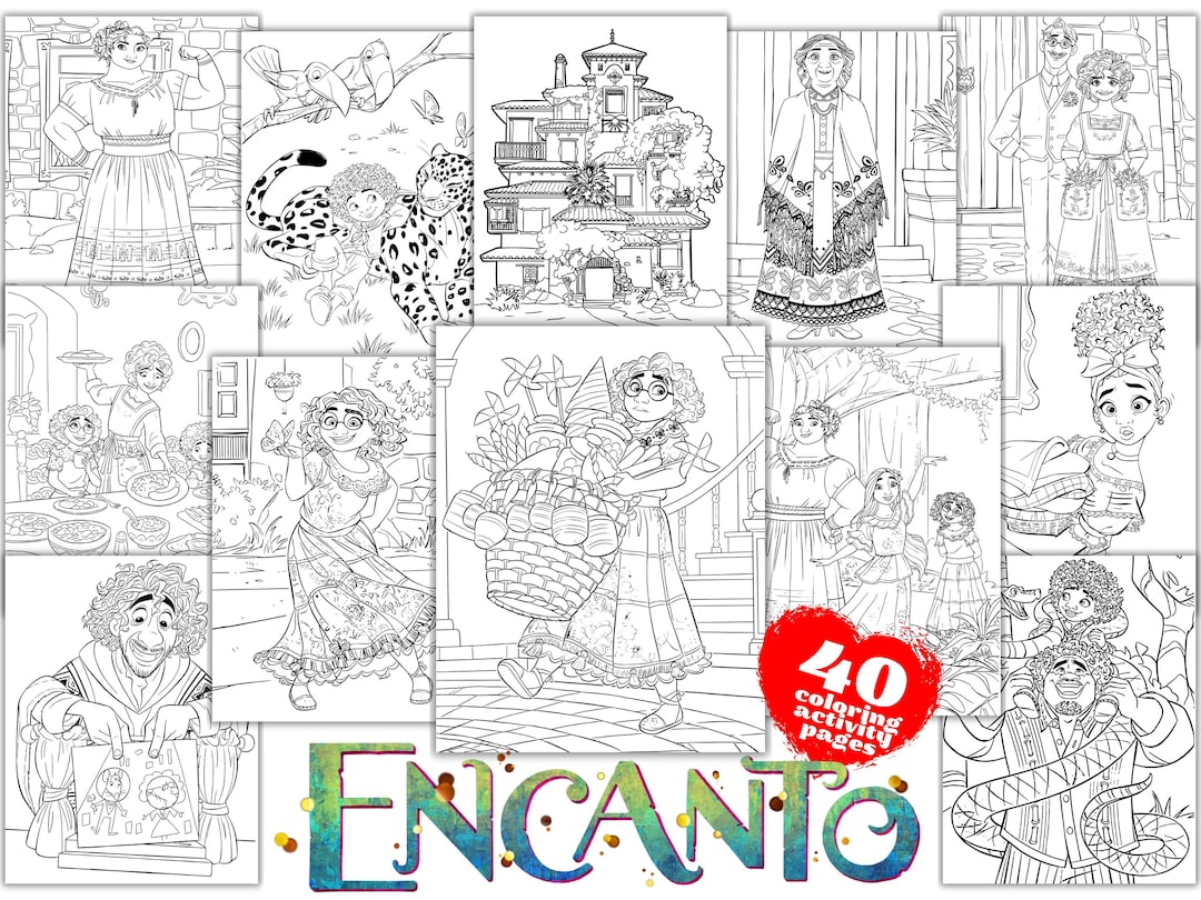 Encanto Coloring Book, Encanto Coloring Pages for Kids Activities ...