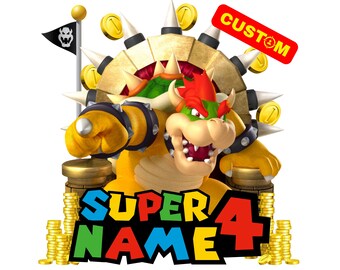 Personalized Super Mario Custom SVG Clipart, Super Mario Original ...