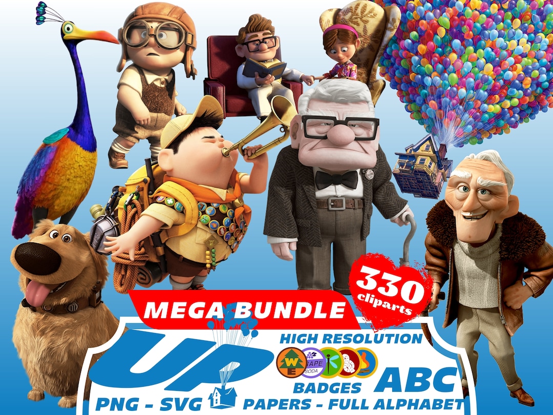 Up Cliparts Mega Bundle, up PNG Cartoon Sublimation Cliparts, up Themed ...