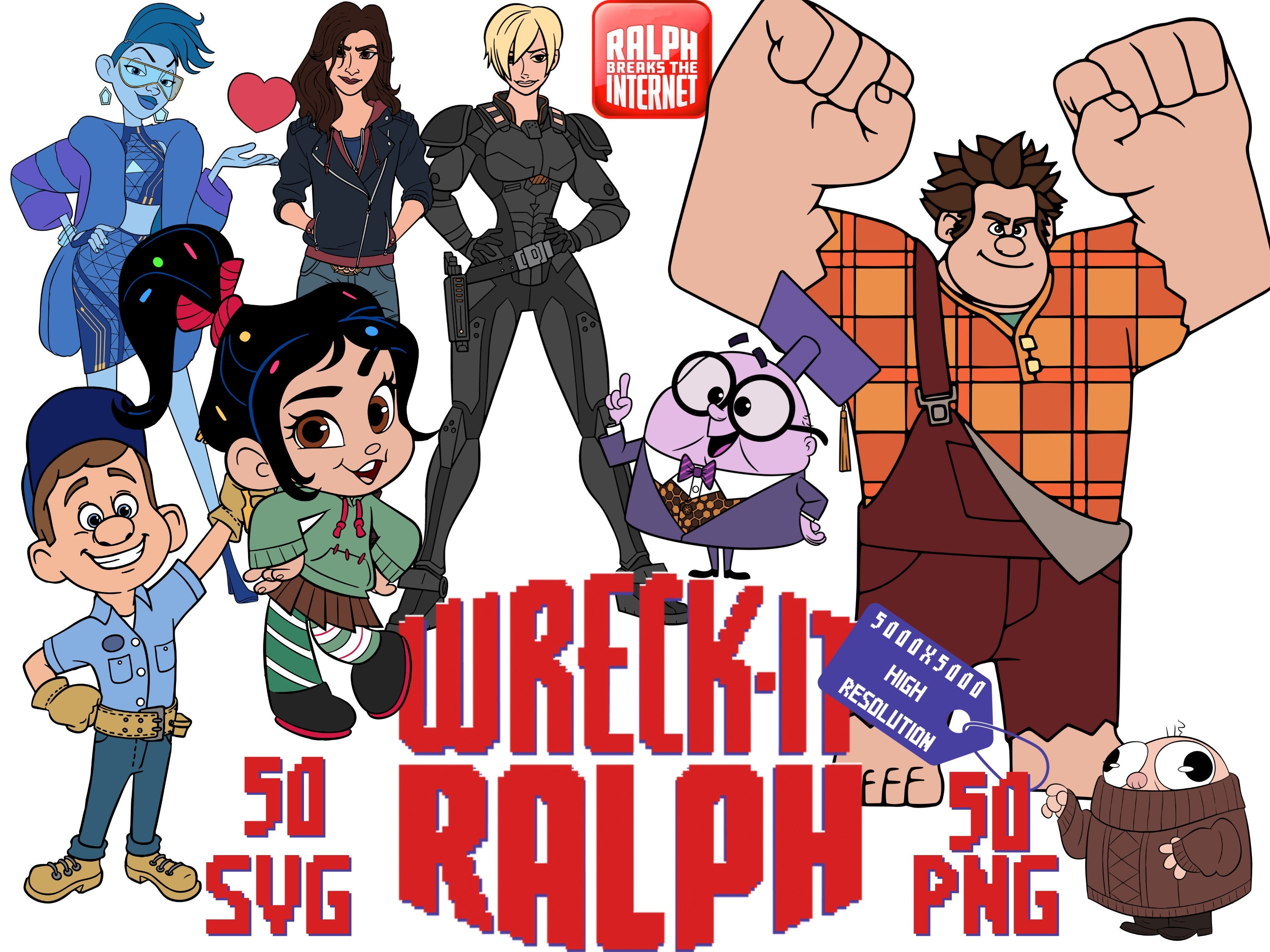 Wreck-it Ralph SVG & PNG Cliparts Bundle Wreck-it Ralph - Etsy