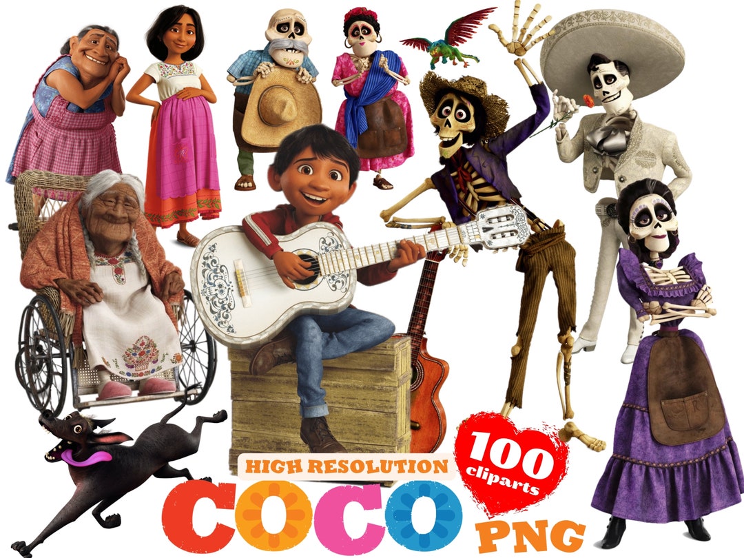 Coco PNG Cliparts Bundle, Coco Sublimation Bundle, Coco Cartoon Movie ...
