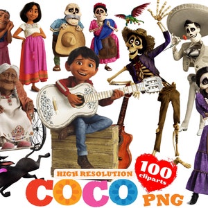 Coco PNG Cliparts Bundle, Coco Sublimation Bundle, Coco Cartoon Movie ...