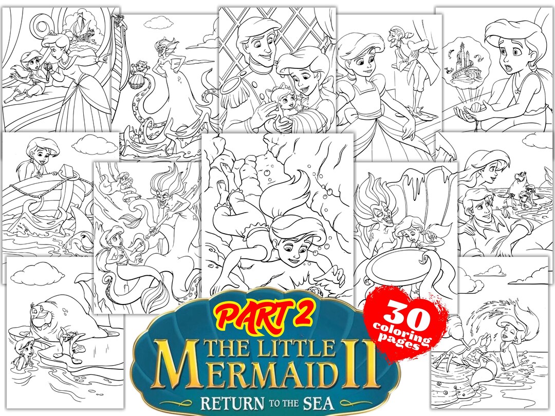 The Little Mermaid II Return to the Sea Coloring Book, the Little ...