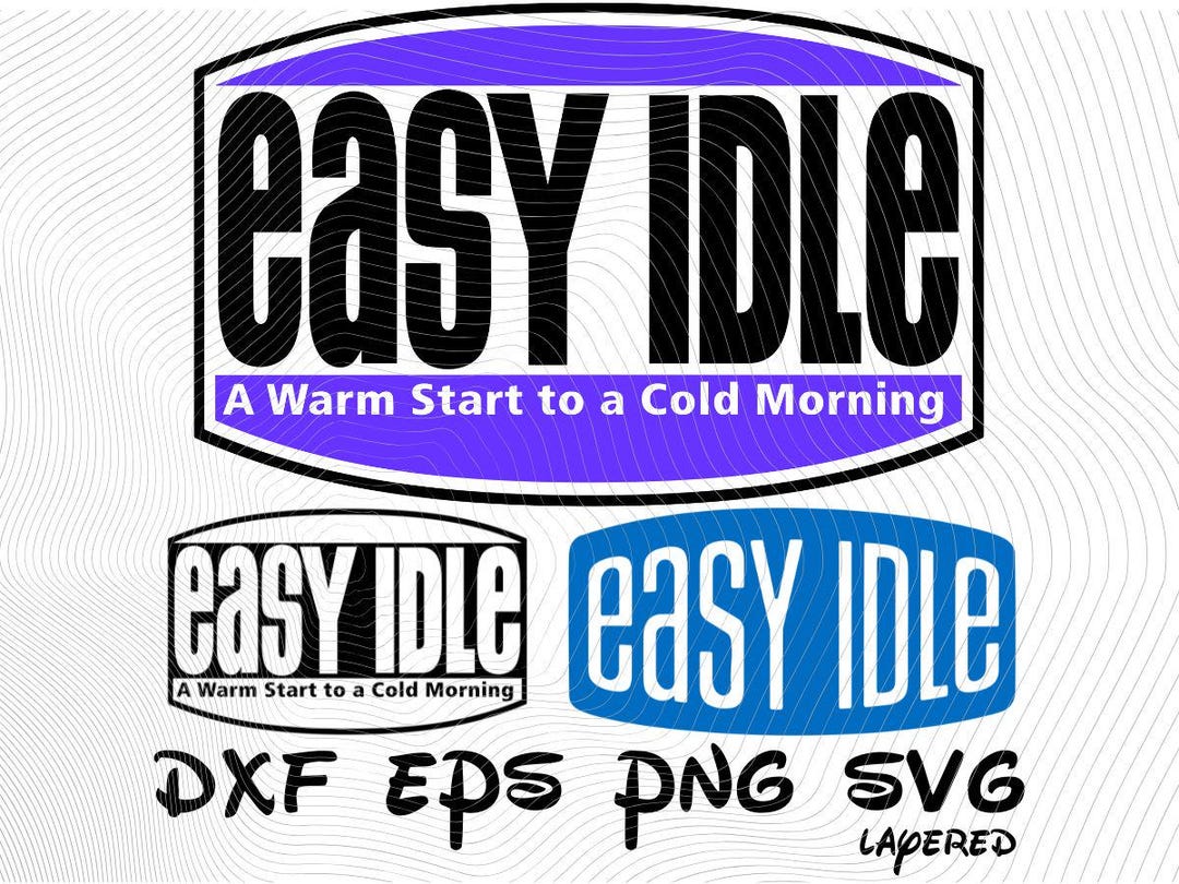 Easy Idle Decal SVG Png Dxf Eps Clipart, Cars SVG Cartoon Clipart Easy ...