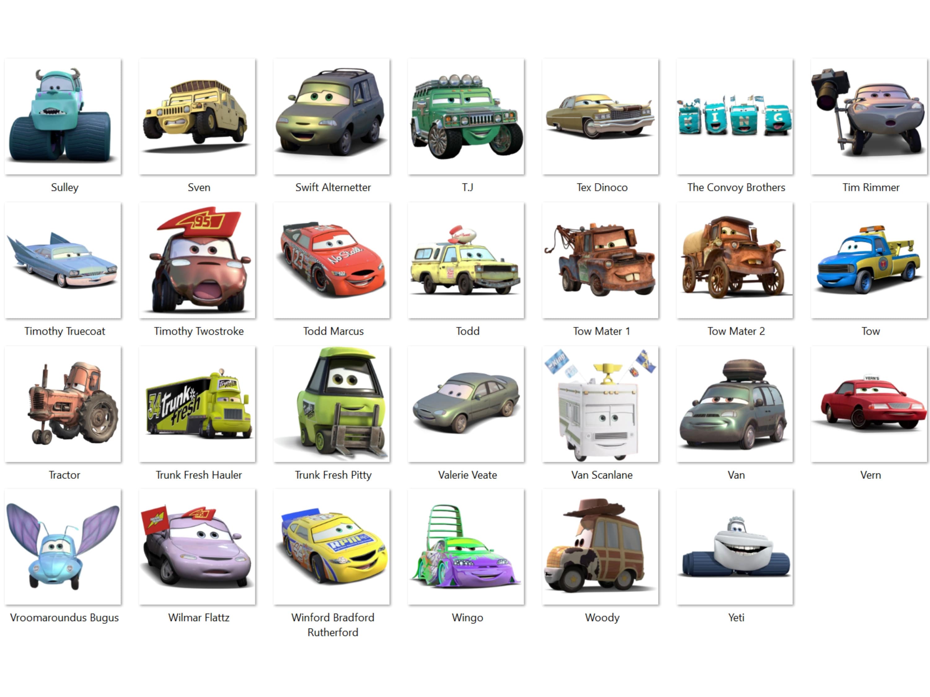 Cars Part 1 PNG Cliparts Bundle, Cars PNG Cartoon Cliparts, Cars ...