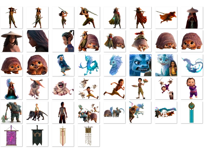 Raya and the Last Dragon PNG Cliparts Bundle, Raya and the Last Dragon ...