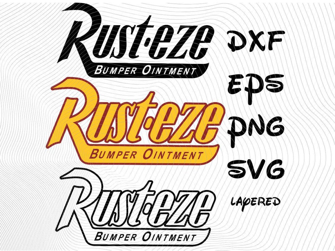Rust-eze Bumper Ointment SVG Png Dxf Eps Clipart Logo, Cars SVG Cartoon ...