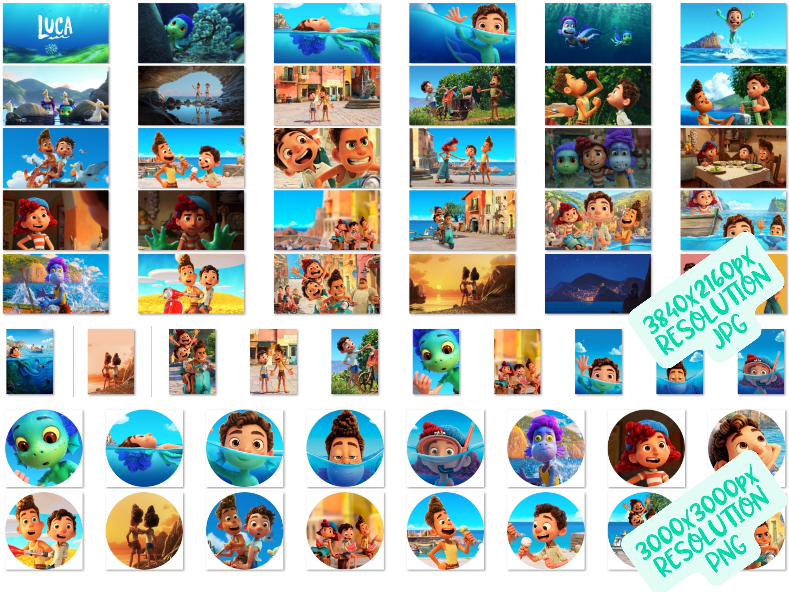 Luca Cliparts MEGA Bundle, Luca Disney Sublimation Cliaprts Collection ...