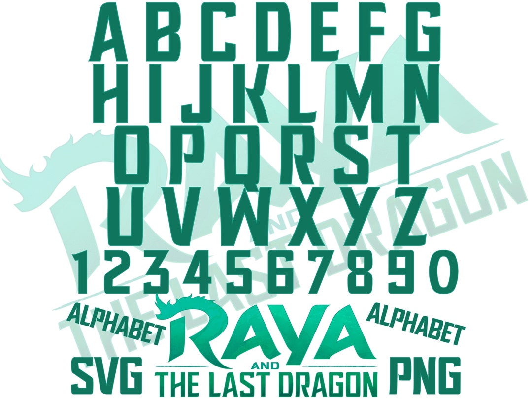 Raya and the Last Dragon Alphabet Letters Cliparts Bundle, Raya and the ...