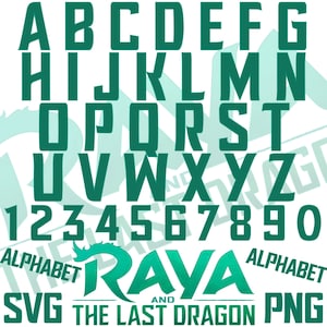Raya and the Last Dragon Alphabet Letters Cliparts Bundle, Raya and the ...