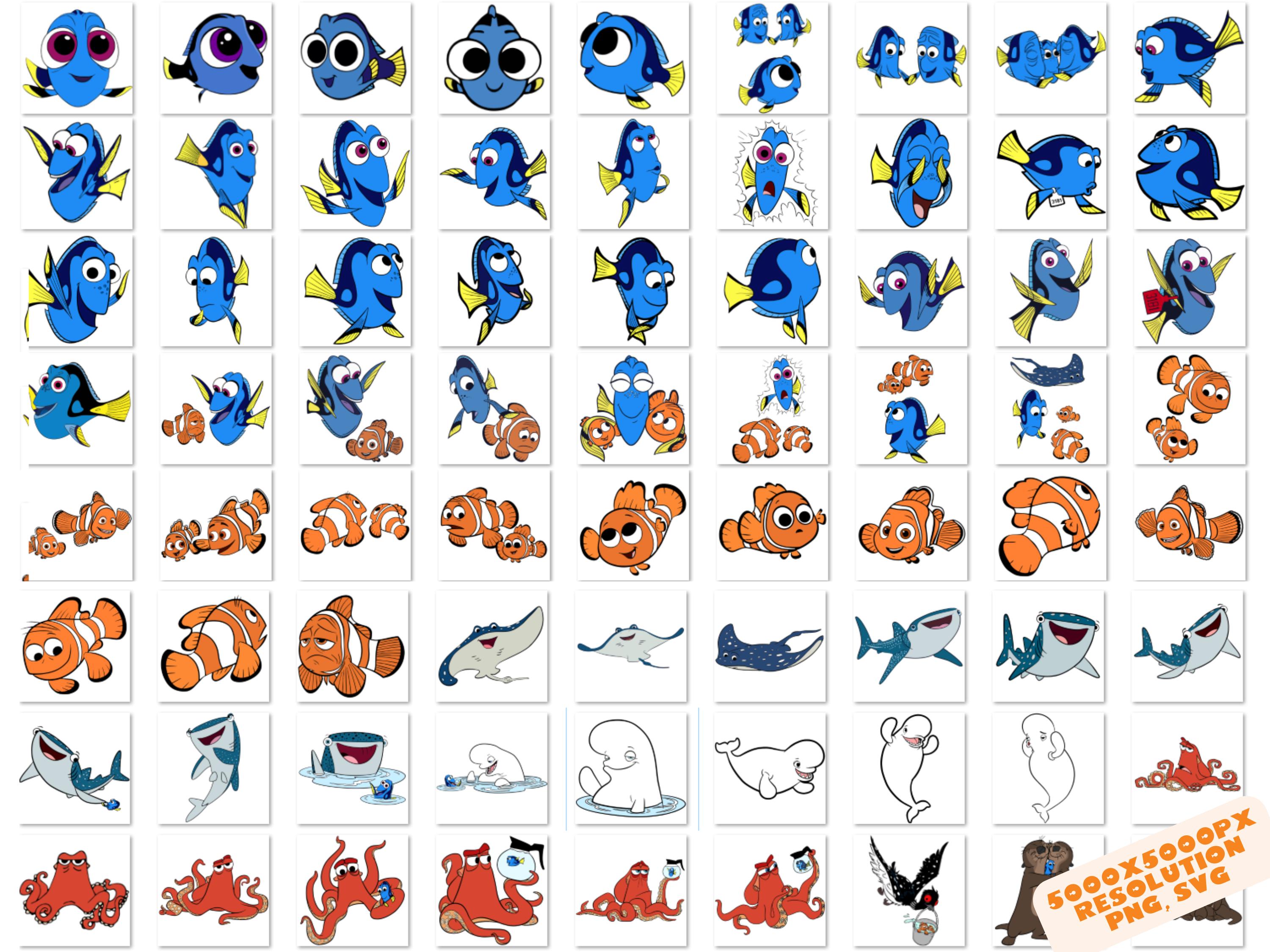 Finding Dory SVG Cliparts Bundle, Finding Dory Sublimation Bundle ...